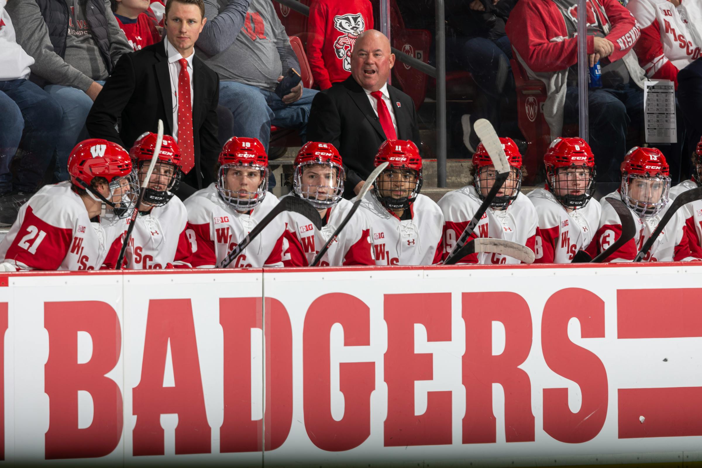 Christian Fitzgerald's hat trick lifts Badgers past Gophers 5-2