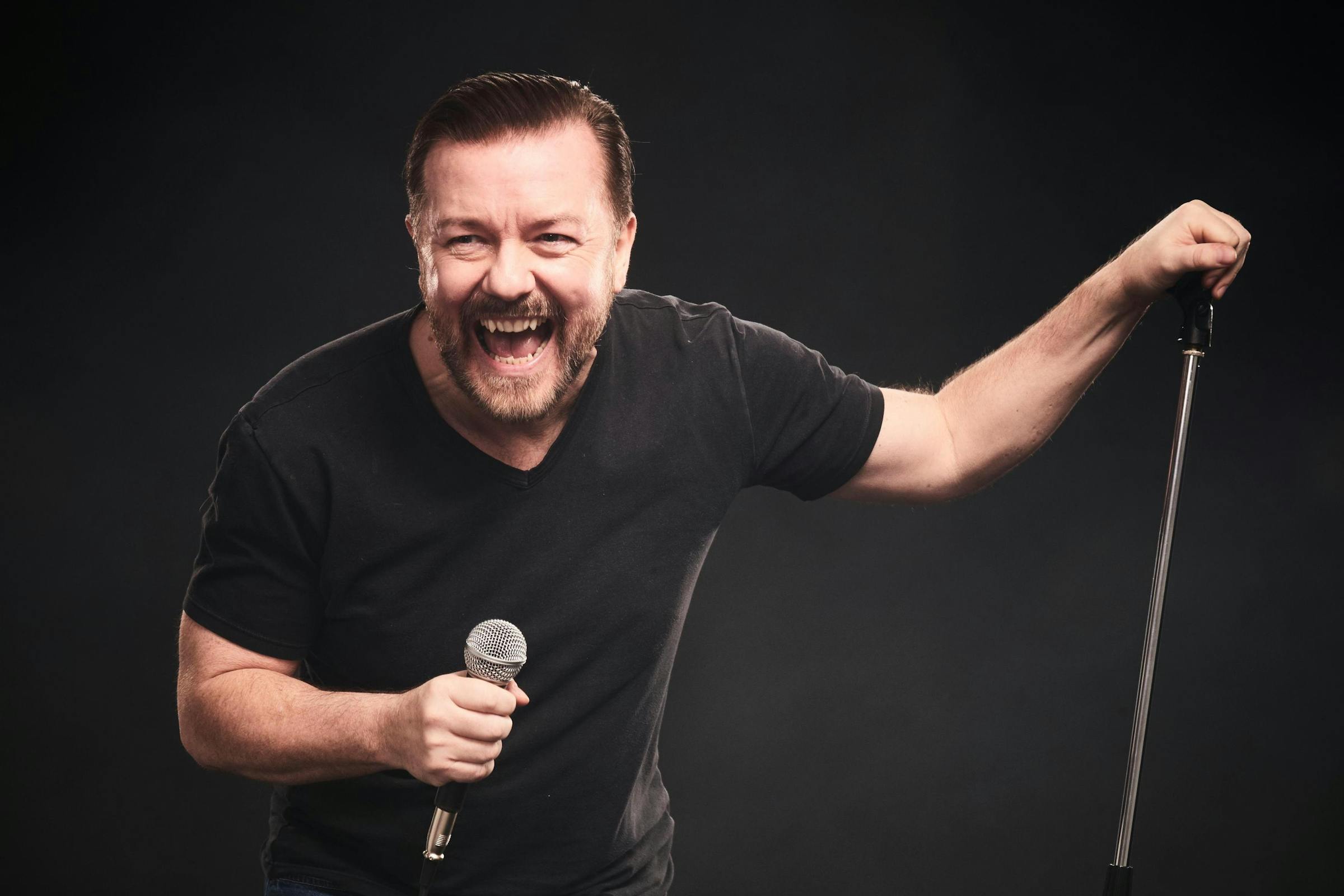 Ricky Gervais laughs in the face of cancel culture for Netflix special
