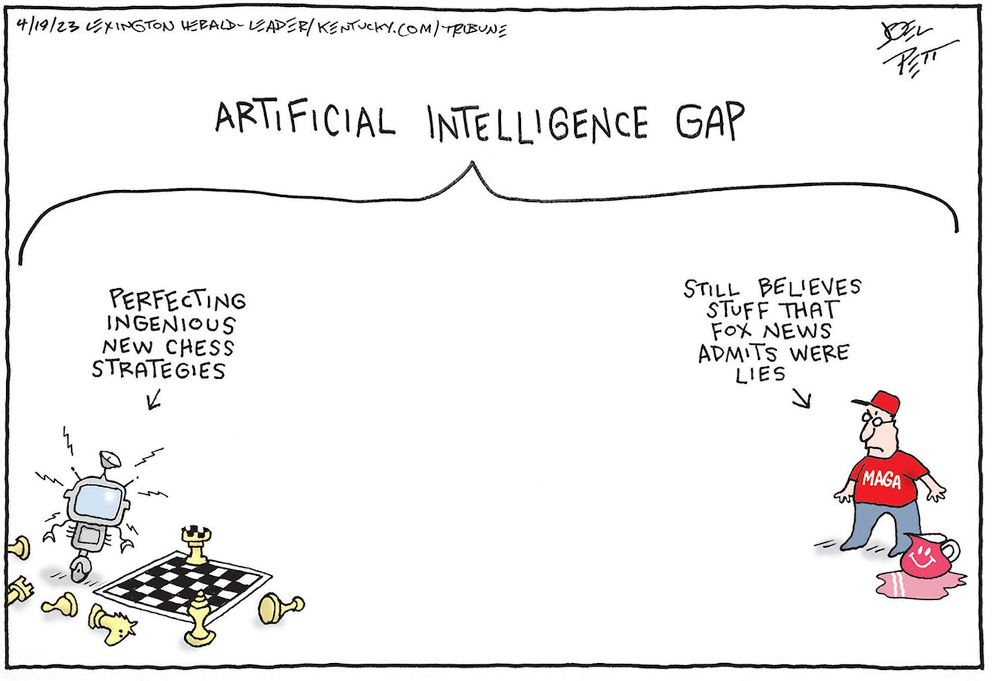 Editorial cartoon: The AI gap