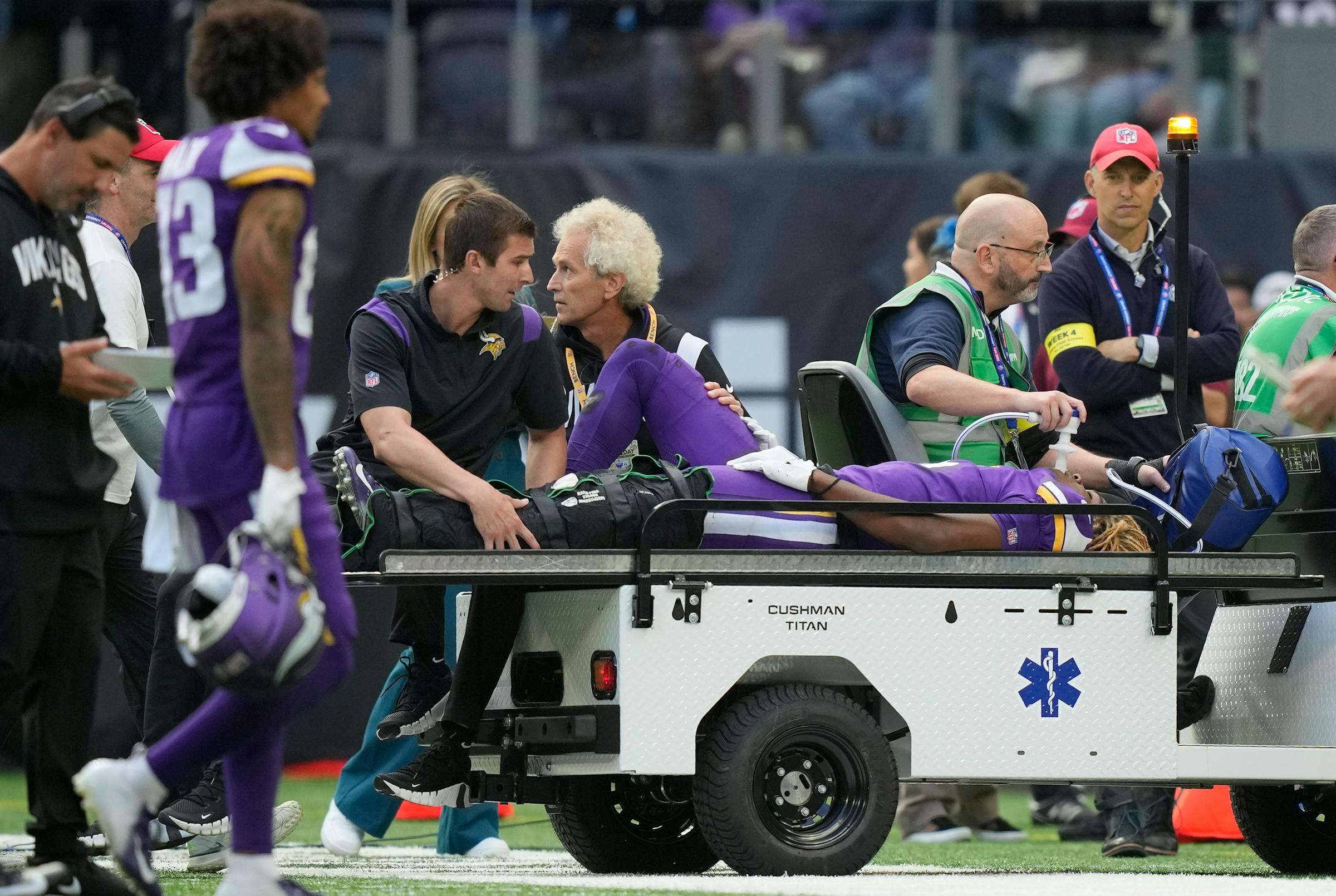 Injured Vikings safety Lewis Cine could return to Minnesota on Saturday