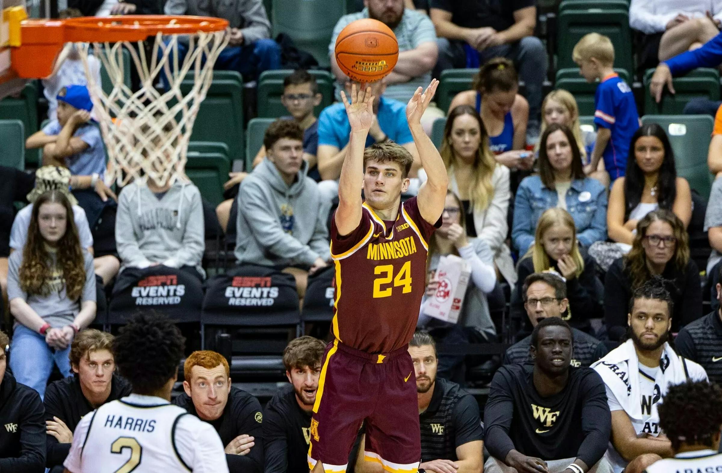 Ankle injury slows Gophers guard Brennan Rigsby in loss to Wake Forest