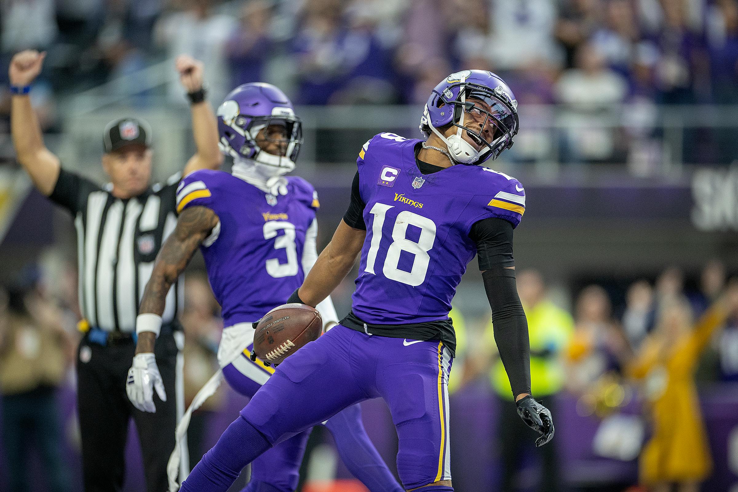 Justin Jefferson, Jordan Addison make Vikings history