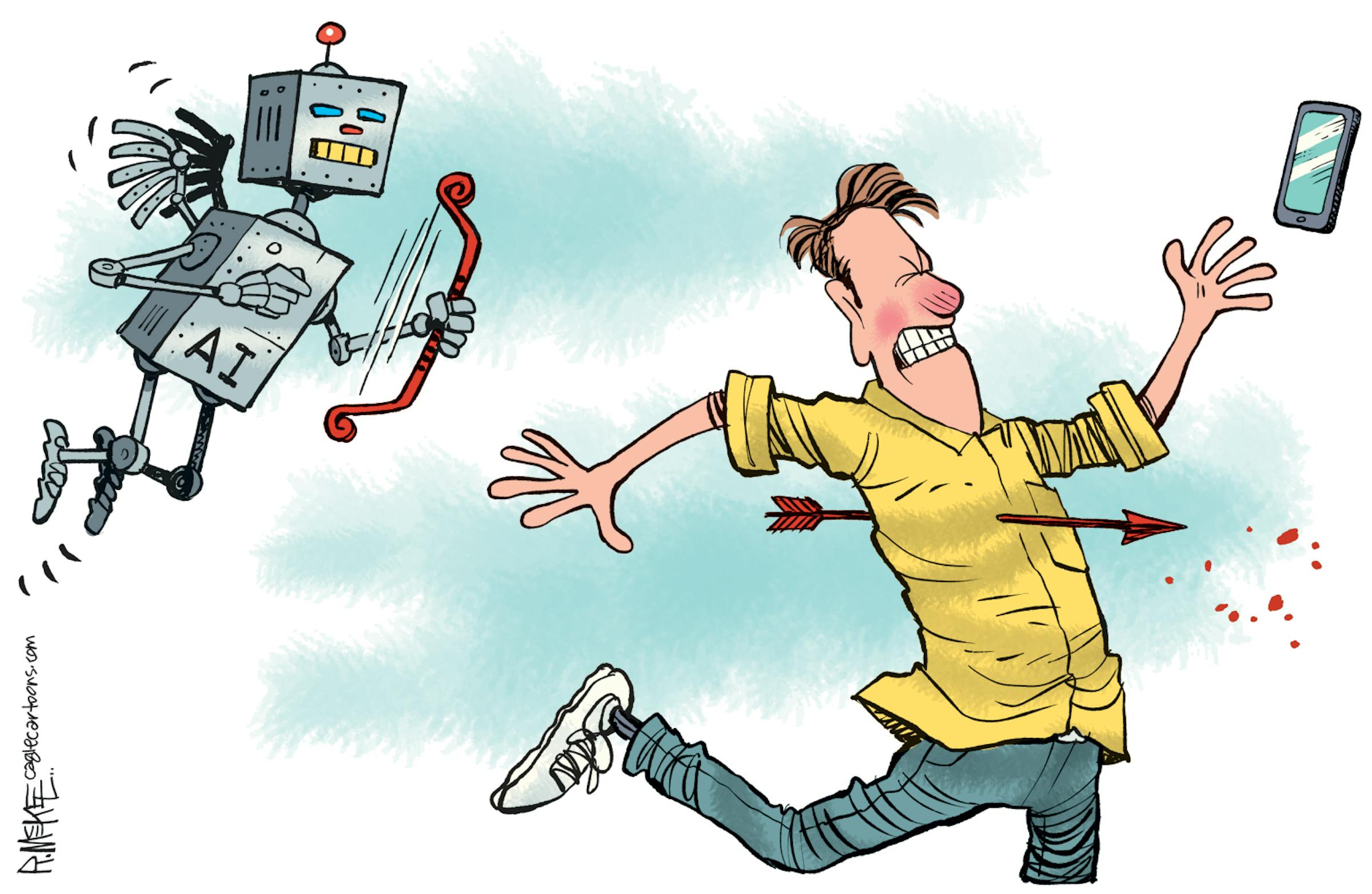 Editorial cartoon: For the love of AI