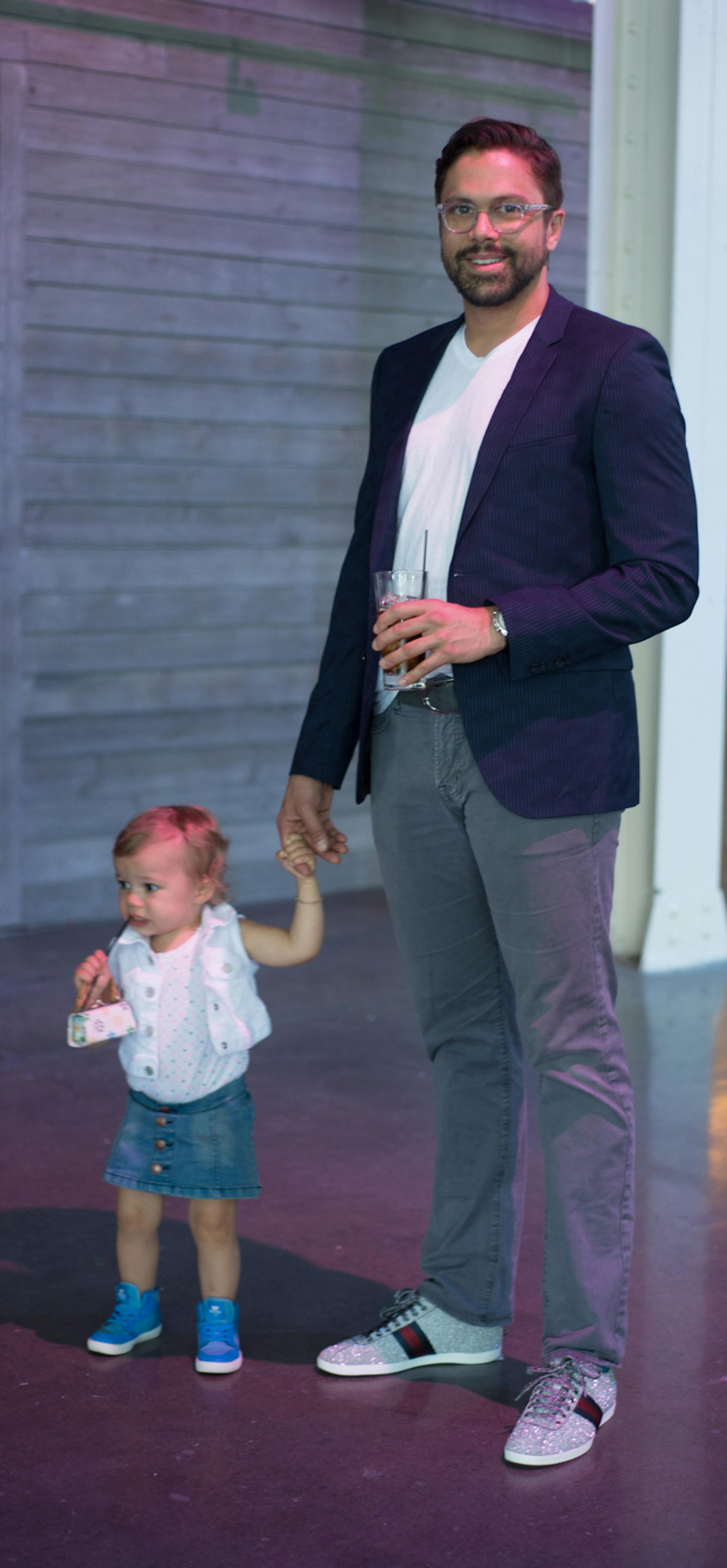 Style star: Chris Haqq and daughter Ava