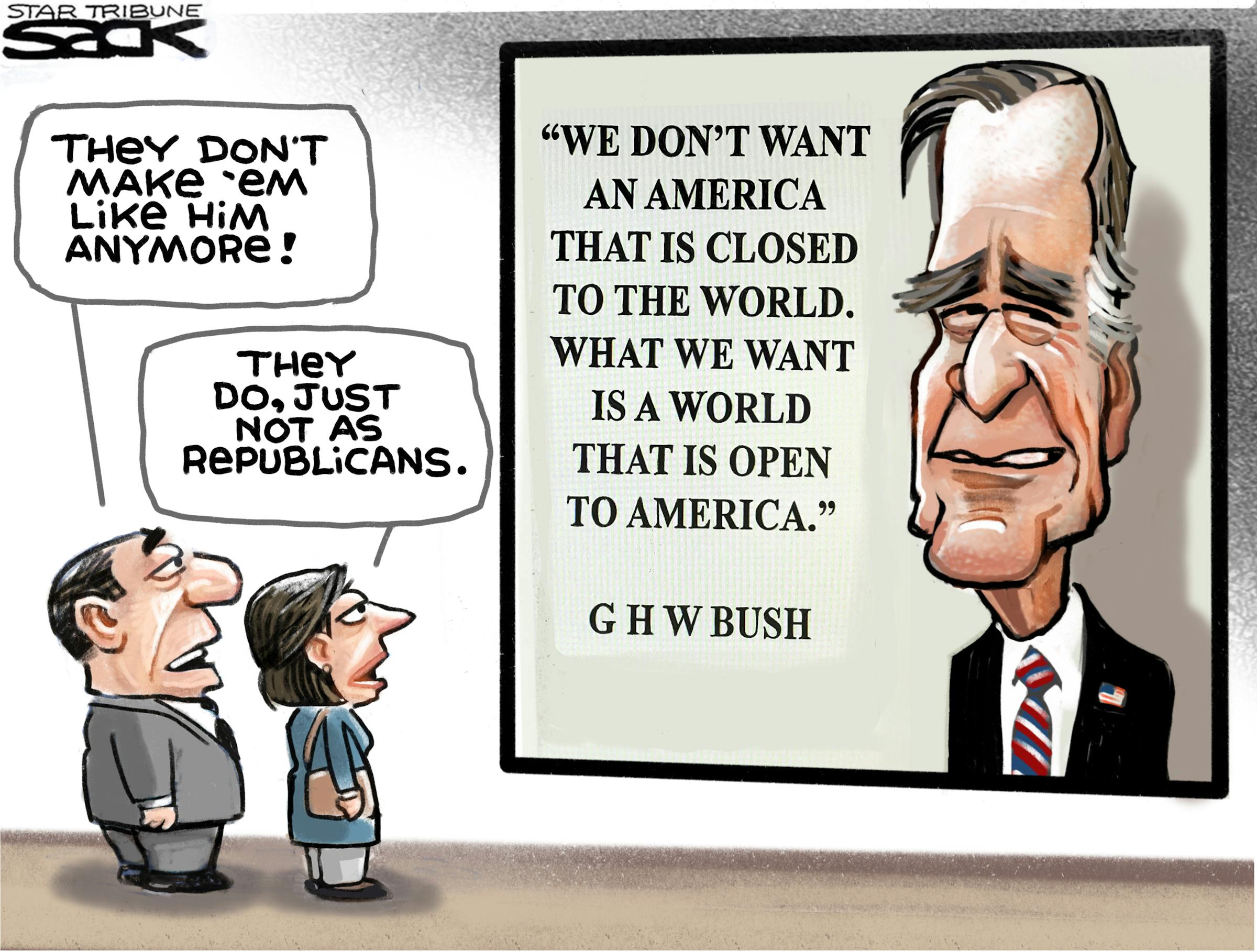 Sack cartoon: George H.W. Bush remembered