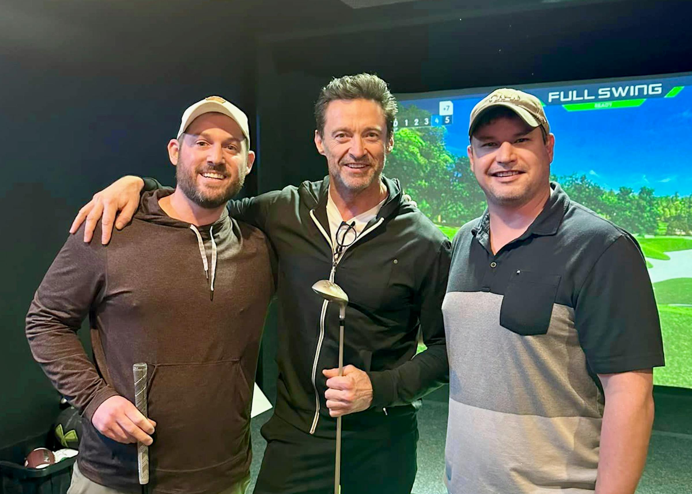 ‘Wolverine’ sighting: Hugh Jackman swings through indoor golf course in ...