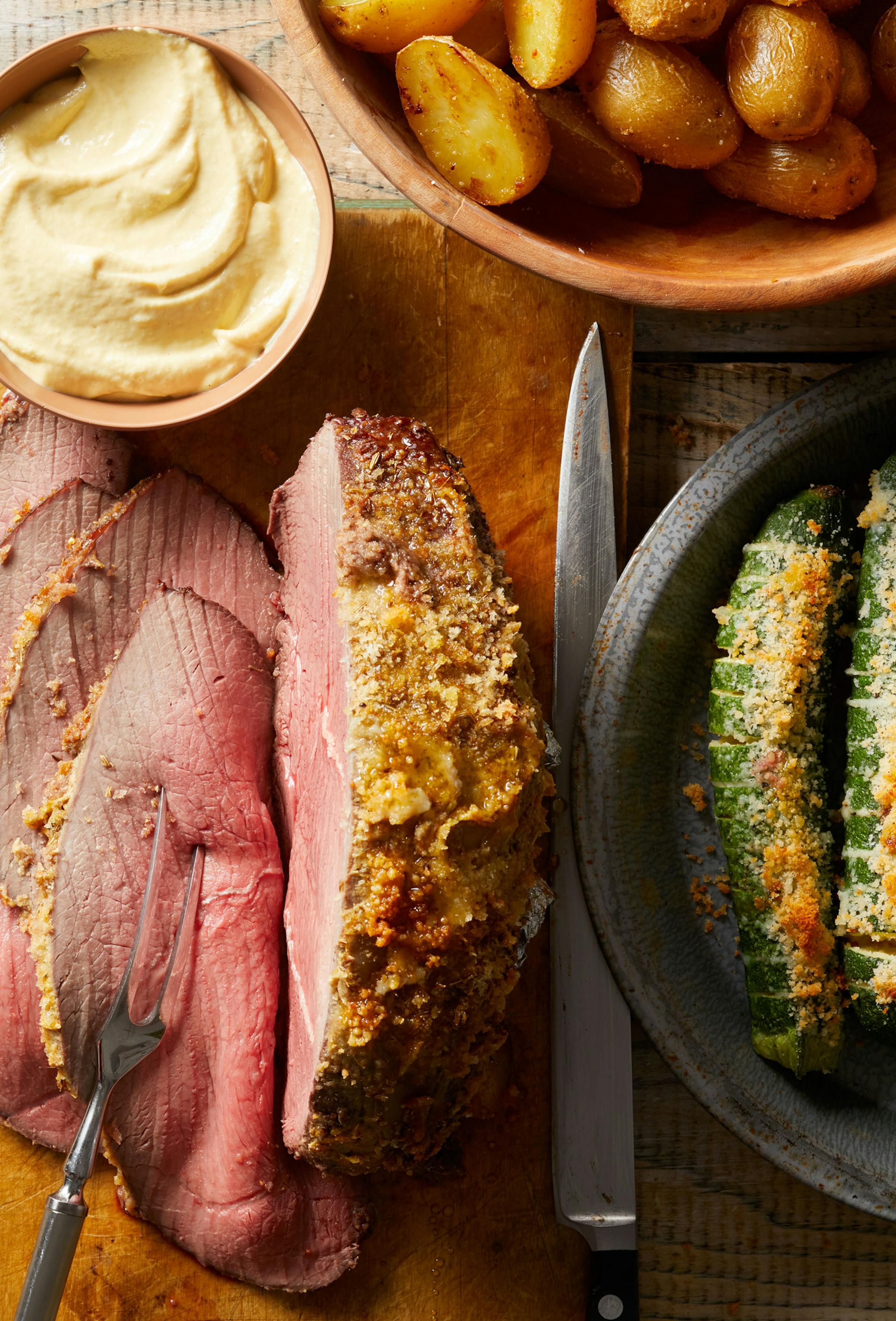 Sunday Supper: Panko Beef Roast With Zucchini