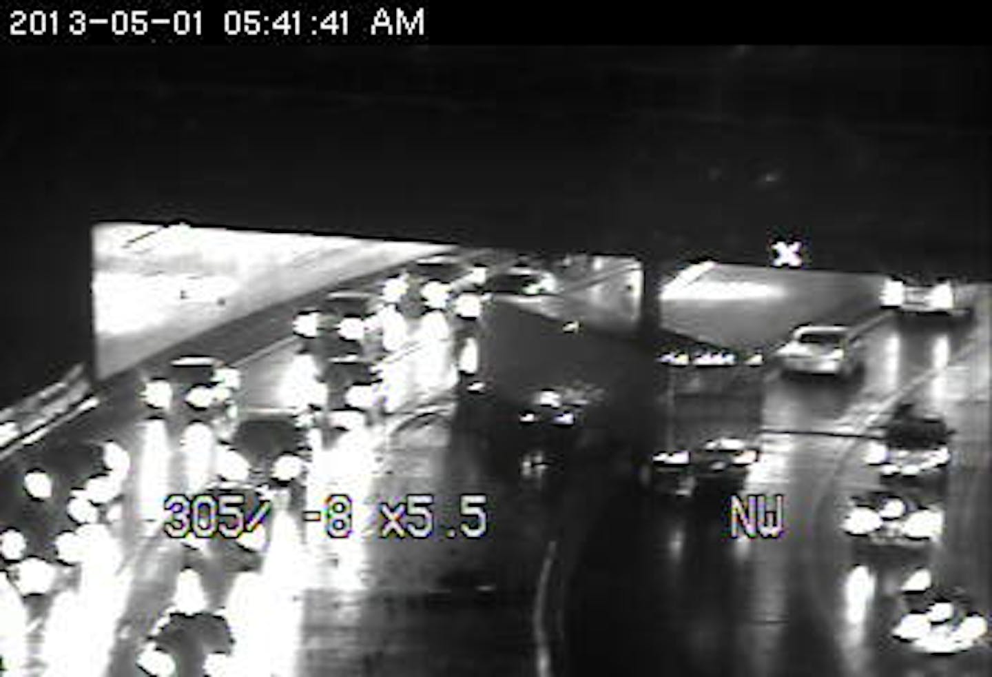 5:40 a.m. update: Semi crashes through median at Lowry Hill Tunnel