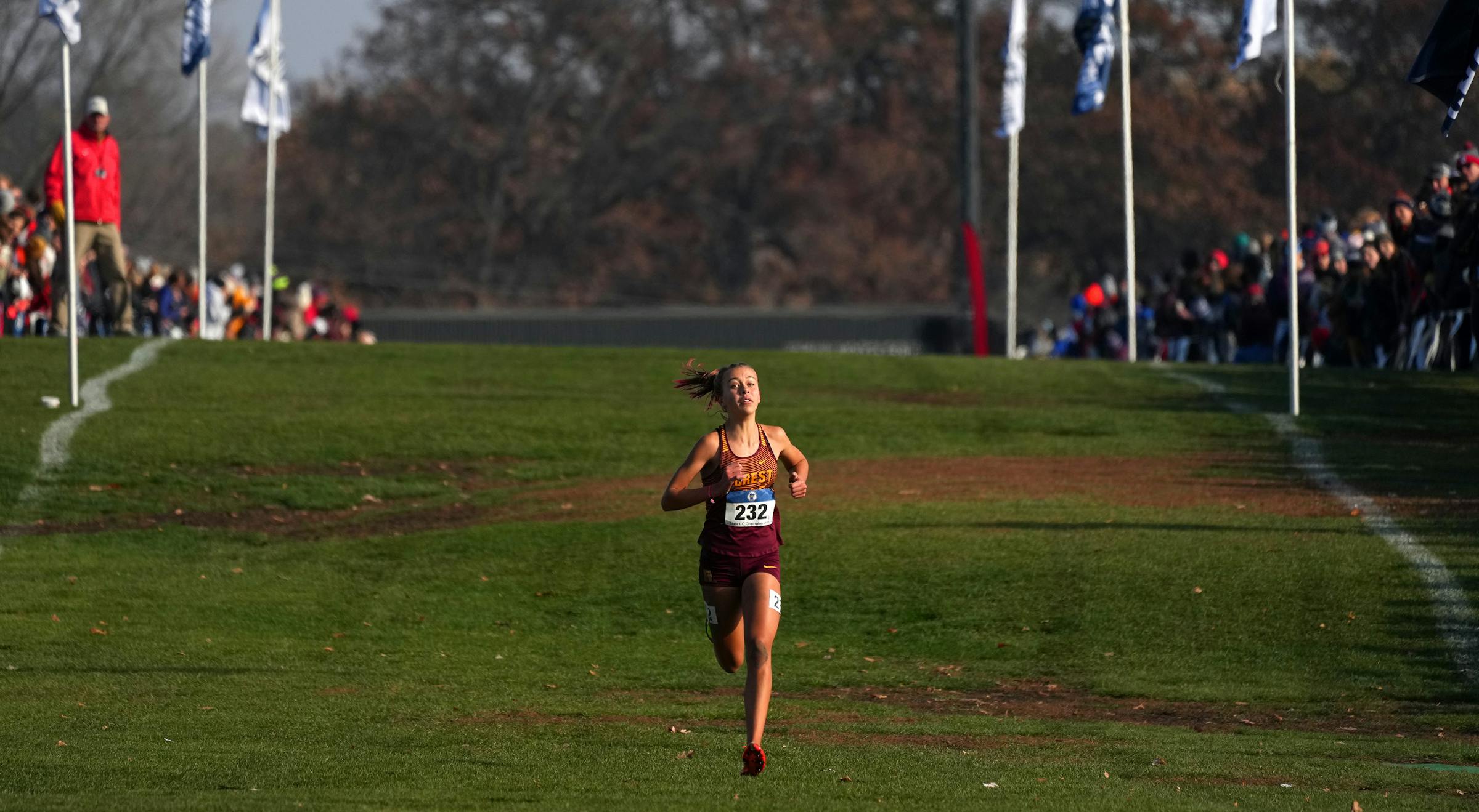 Fall fails to stop Forest Lake's Norah Hushagen at Class 3A girls cross ...