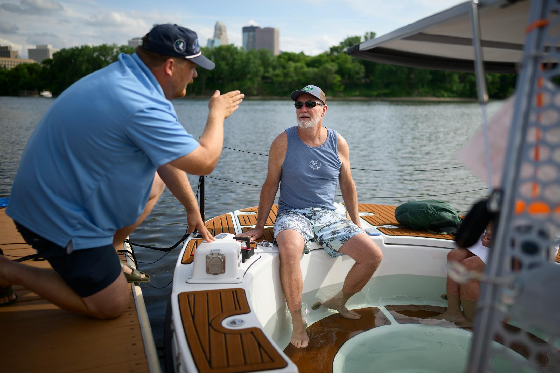 Minnesota Hot Tub Boats launches on Mississippi River