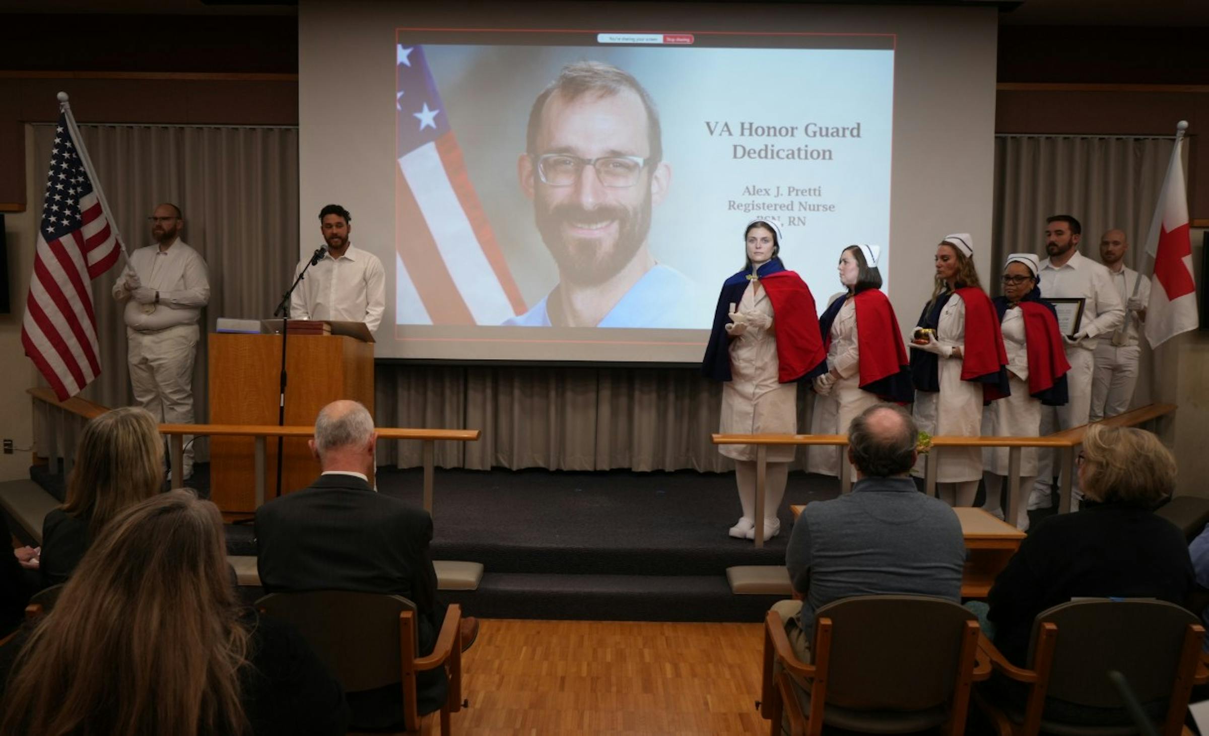 Mournful, ceremonial: Mpls. VA staff remembers Alex Pretti