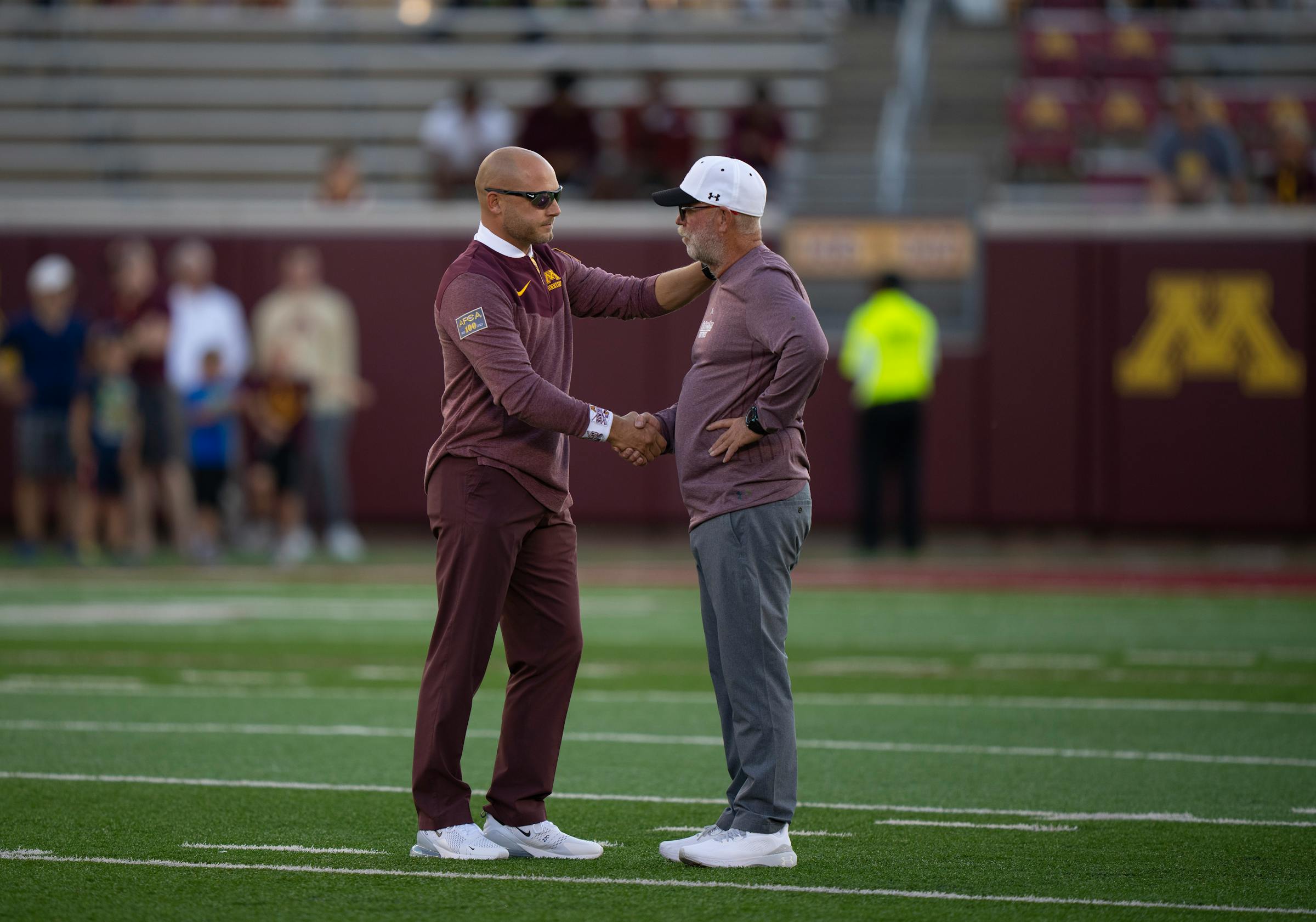 Yes, Jerry Kill and P.J. Fleck shook hands — and Kill explains his comment