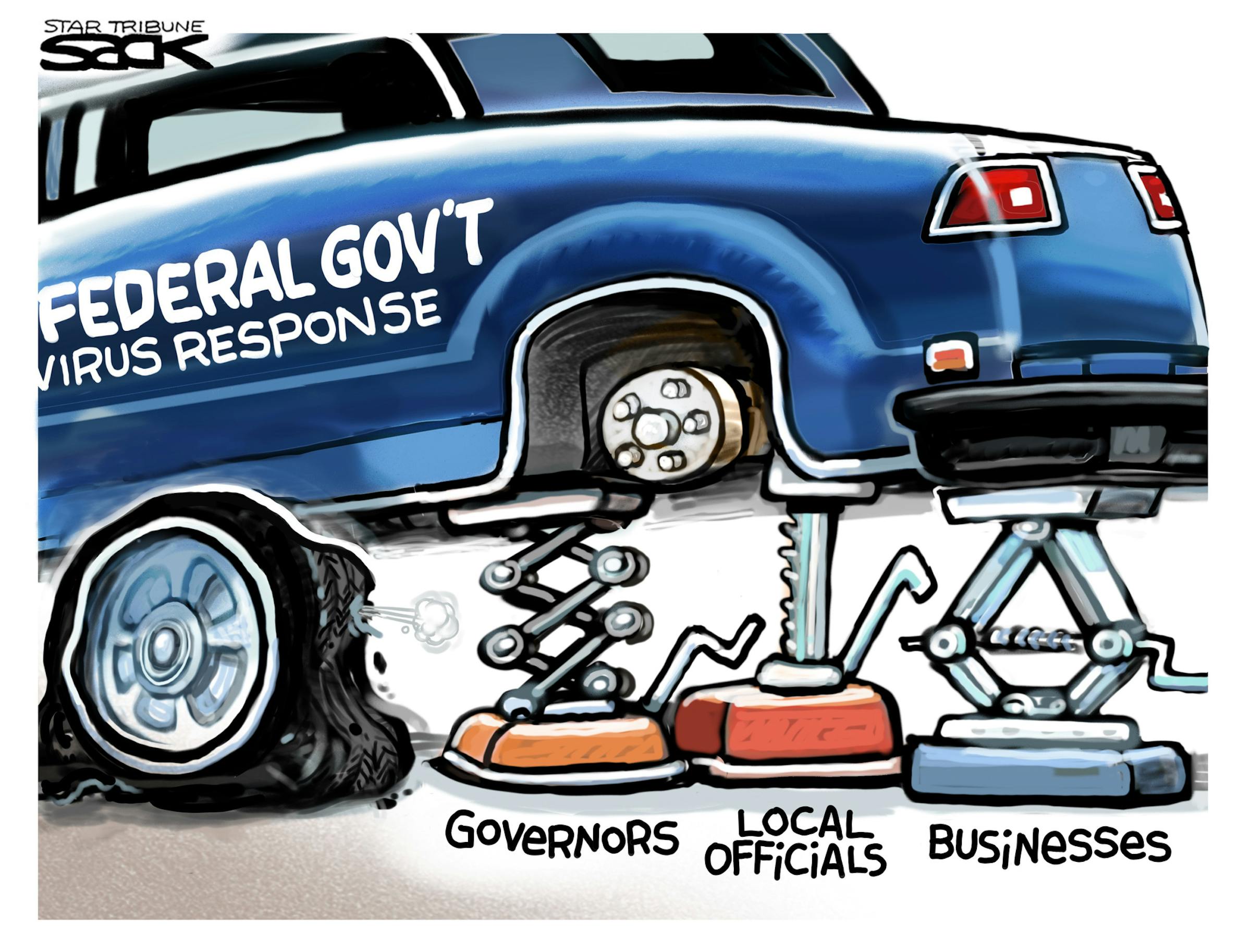 Sack cartoon: What's propping things up