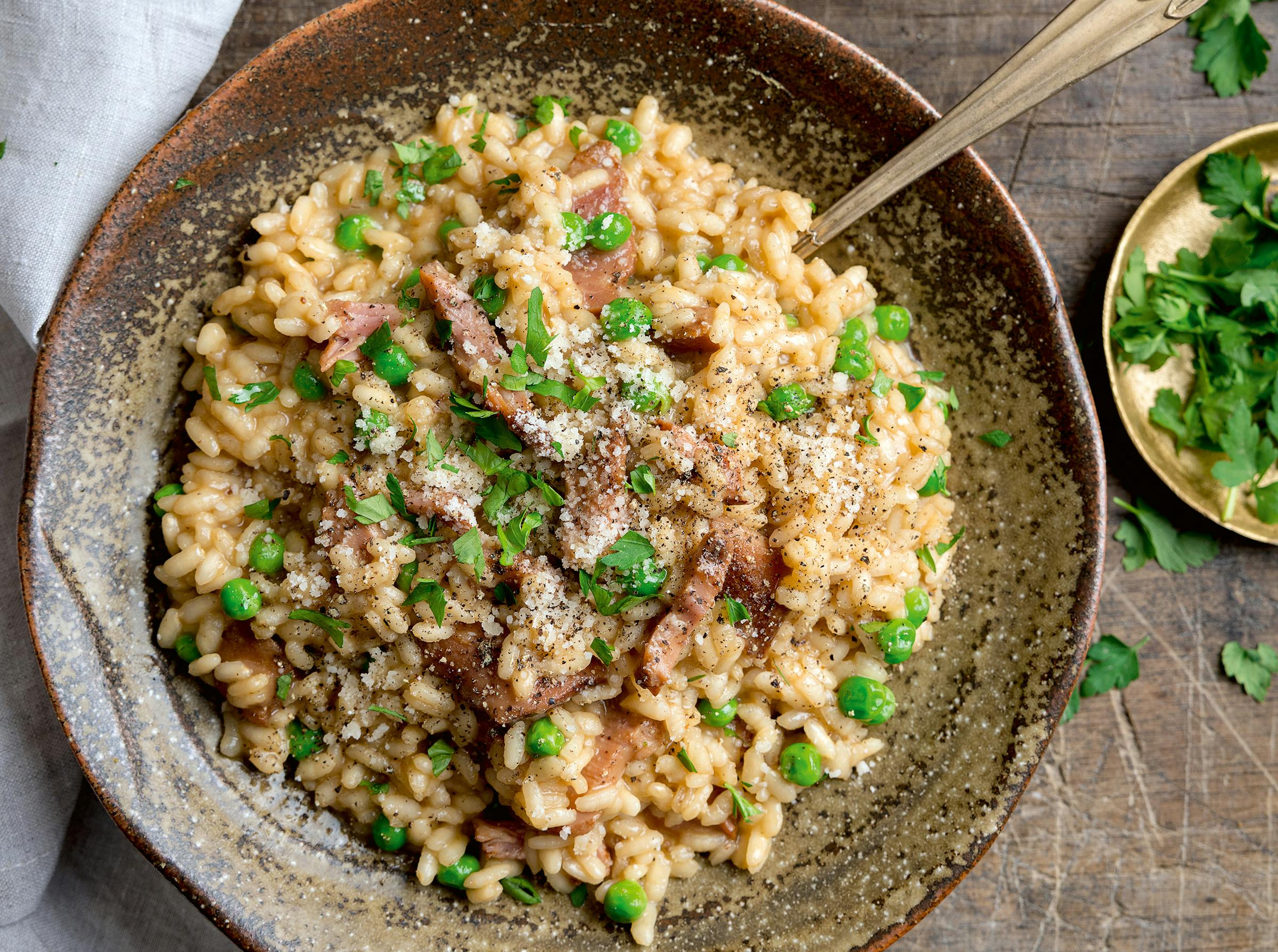Sunday supper: Baked Ham and Pea Risotto