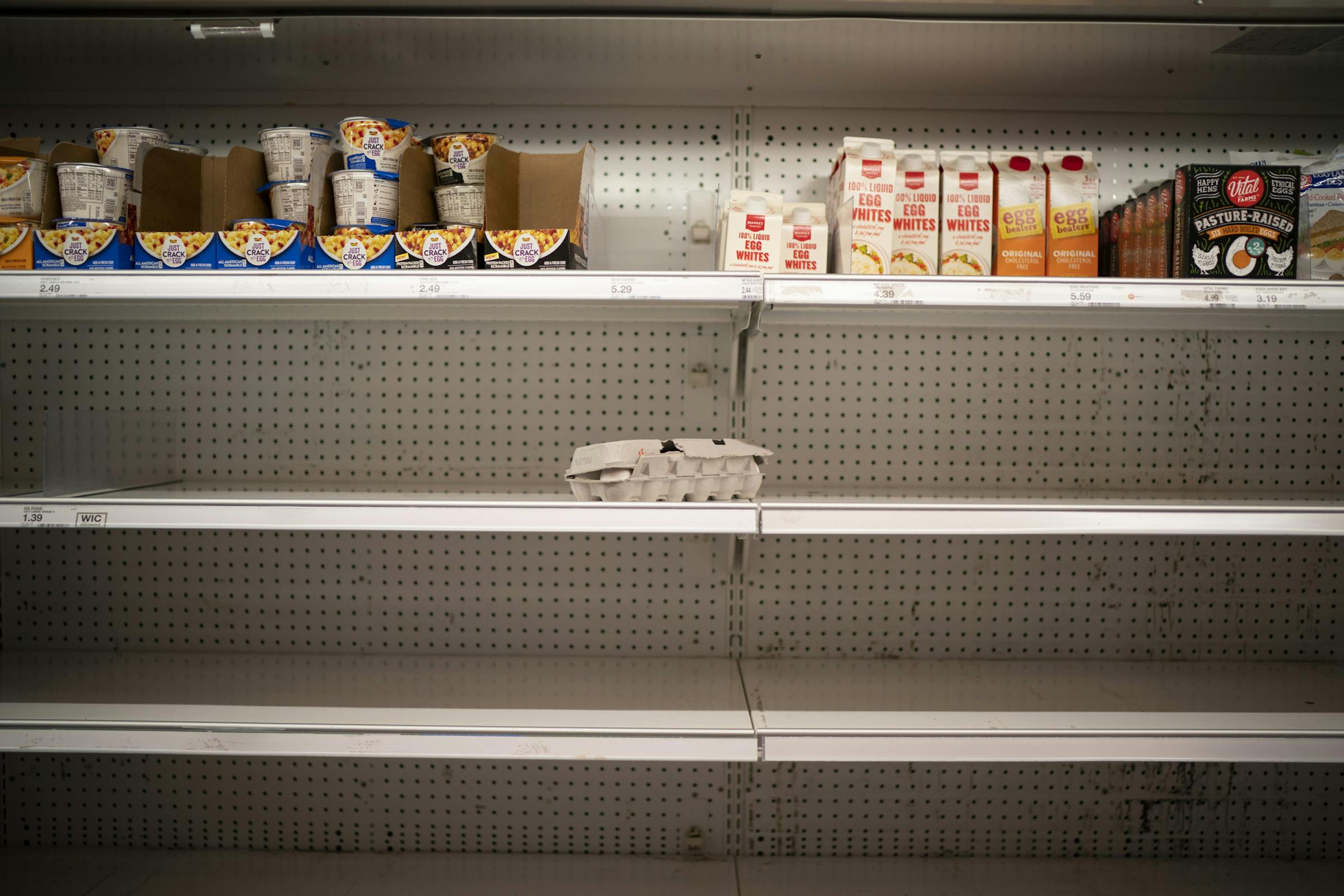 The odd beauty of empty store shelves