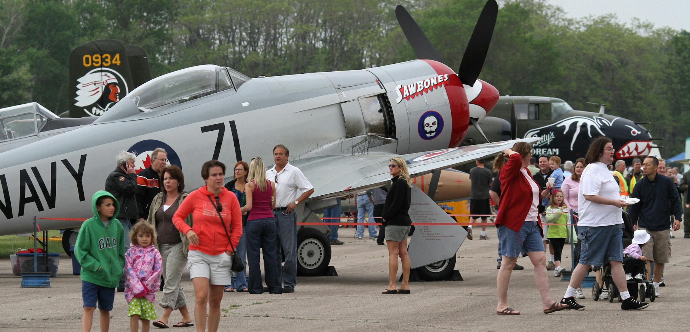 Sawbones race plane on display at Aviation Days