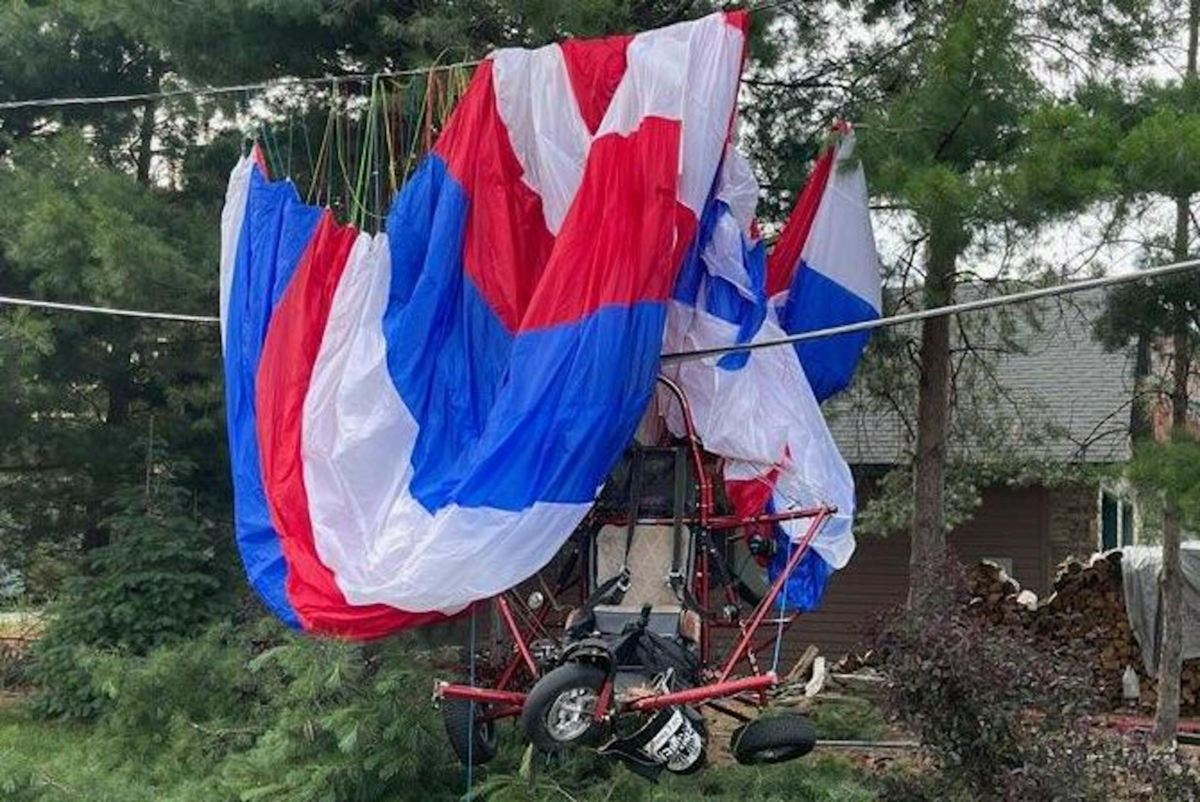 2 injured when motorized parachute flies into power lines in western ...