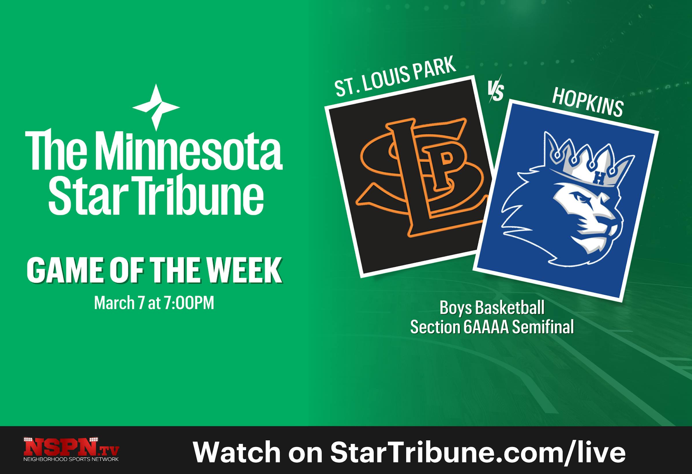Video on demand: Hopkins vs. St. Louis Park in boys hoops section play