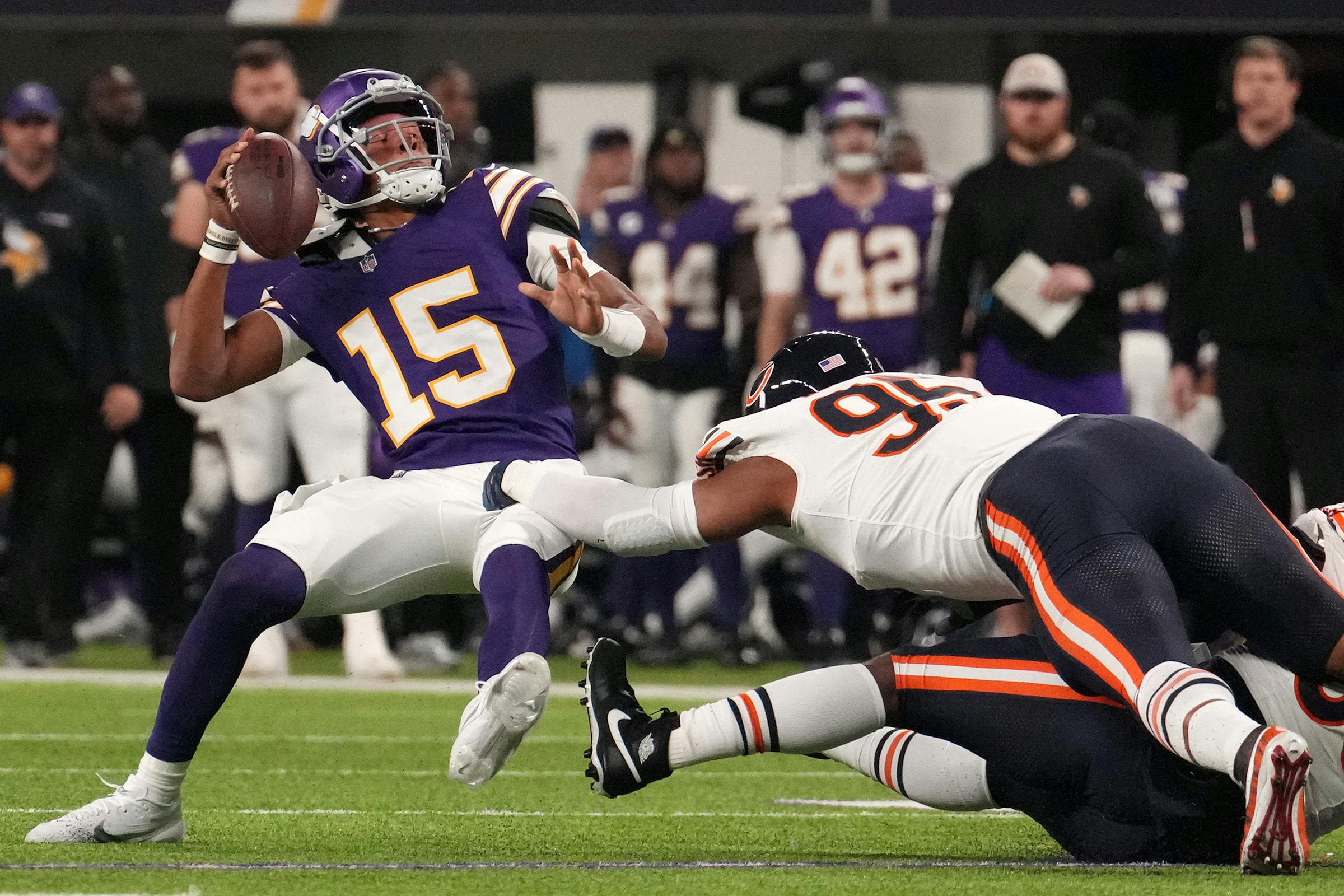 Vikings lose to Bears 12-10: Joshua Dobbs throws four interceptions ...