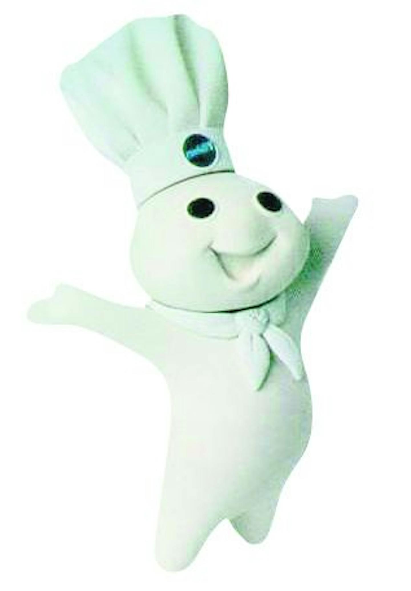 Pillsbury Doughboy takes off the oven mitts