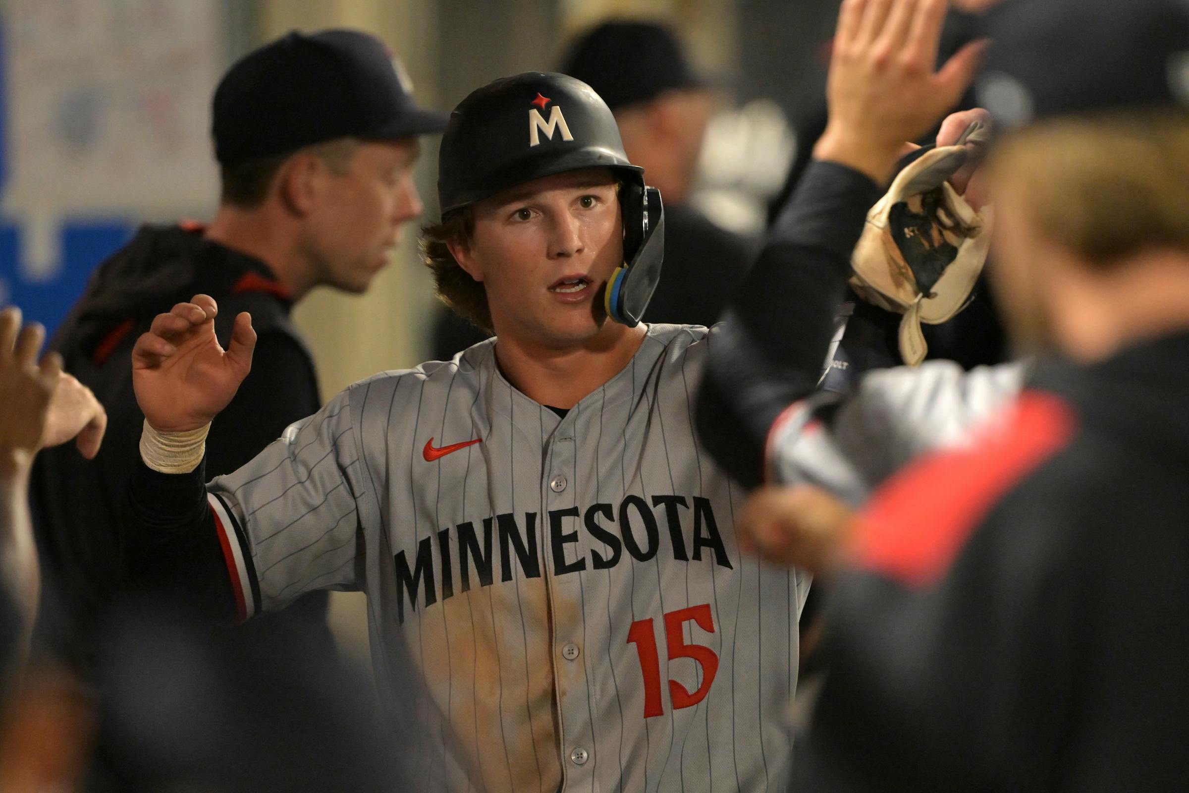 Rookie Luke Keaschall continues to go all out, give Minnesota Twins ...