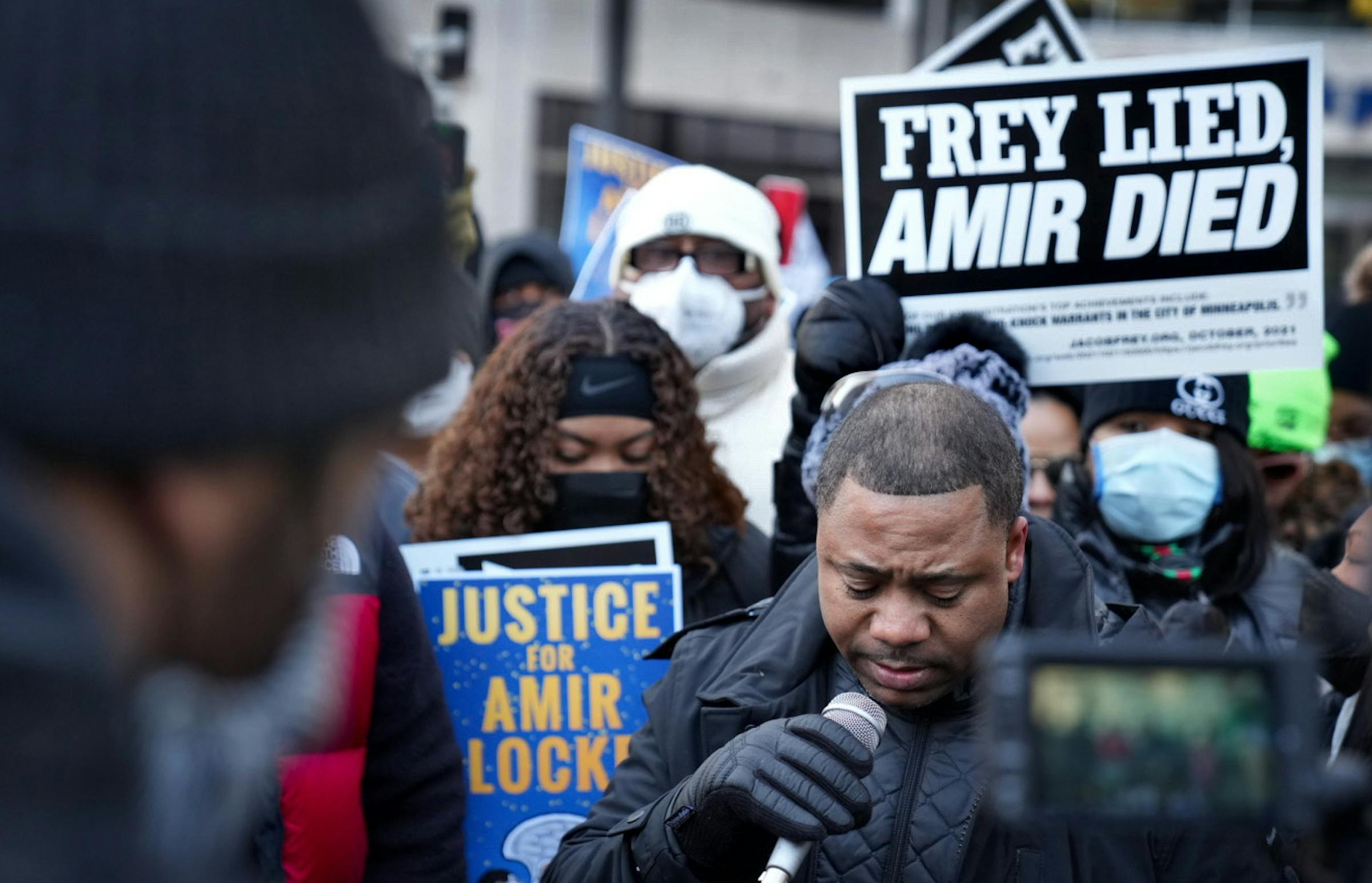Protest of police killing of Amir Locke draws hundreds to Minneapolis