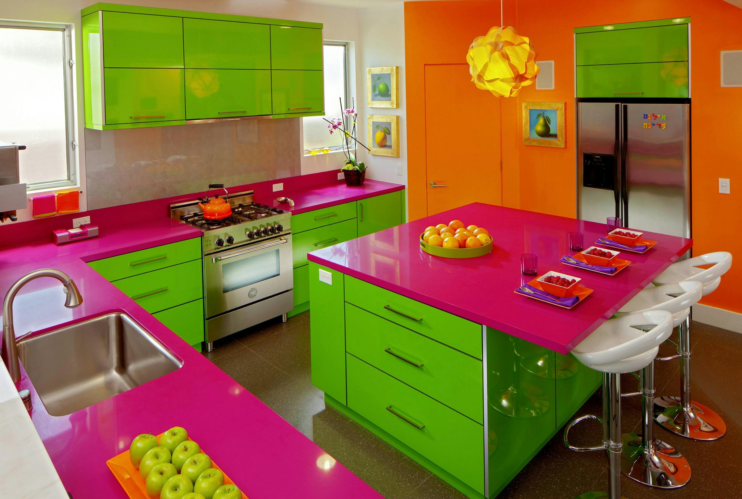 Cooking in color: Crayola-bright kitchens buck white standard