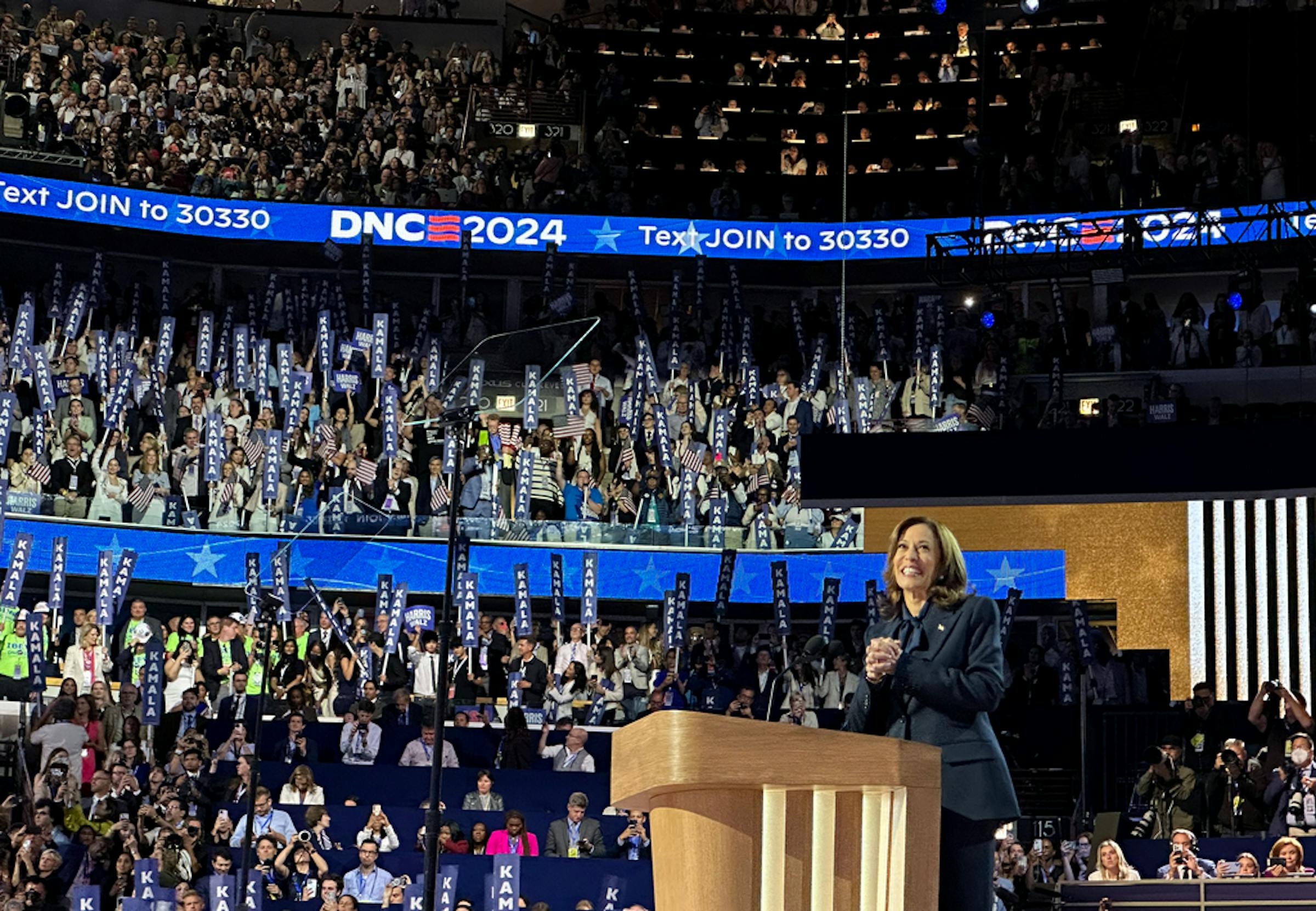 With acceptance speech, Harris earns her ascent