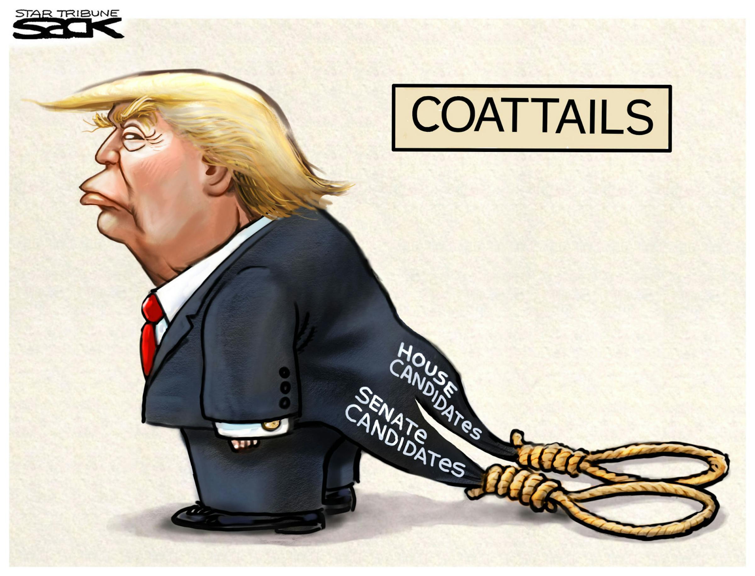 Sack cartoon: So, Donald Trump is at the top of your ticket